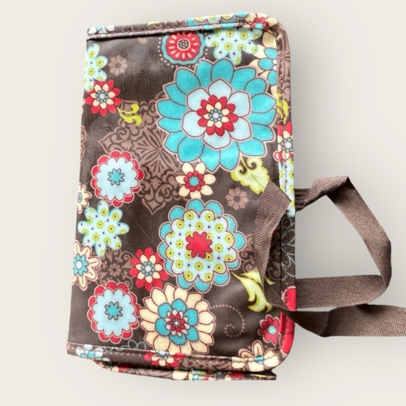 thirty-one | Bags | Thirty One Rare Fold And Go Organizer Brown Floral ...